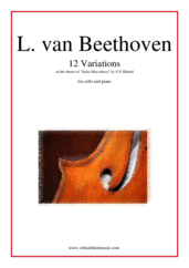 Beethoven - 12 Variations from a theme by Handel sheet music for cello ...